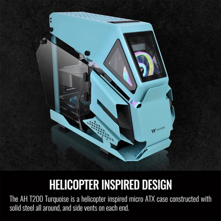Thermaltake AH T200 Helicopter Styled Open Frame Micro ATX Gaming Case ...