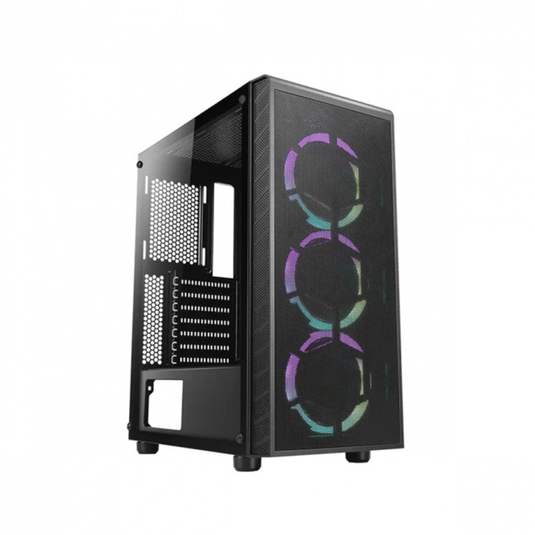 Azza Prime ATX Mid-Tower Steel Tempered Glass Side Panel Case With 3 ...