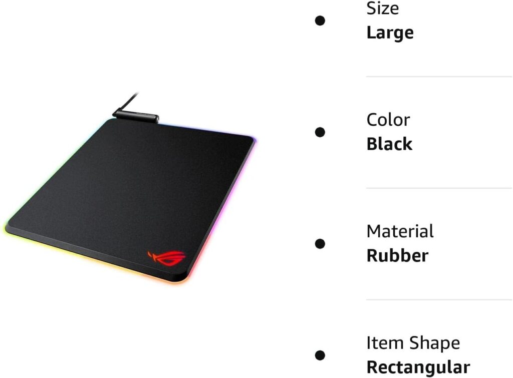 Asus Rog Balteus RGB Gaming Mouse Pad with 15-zone Aura Sync Lighting ...