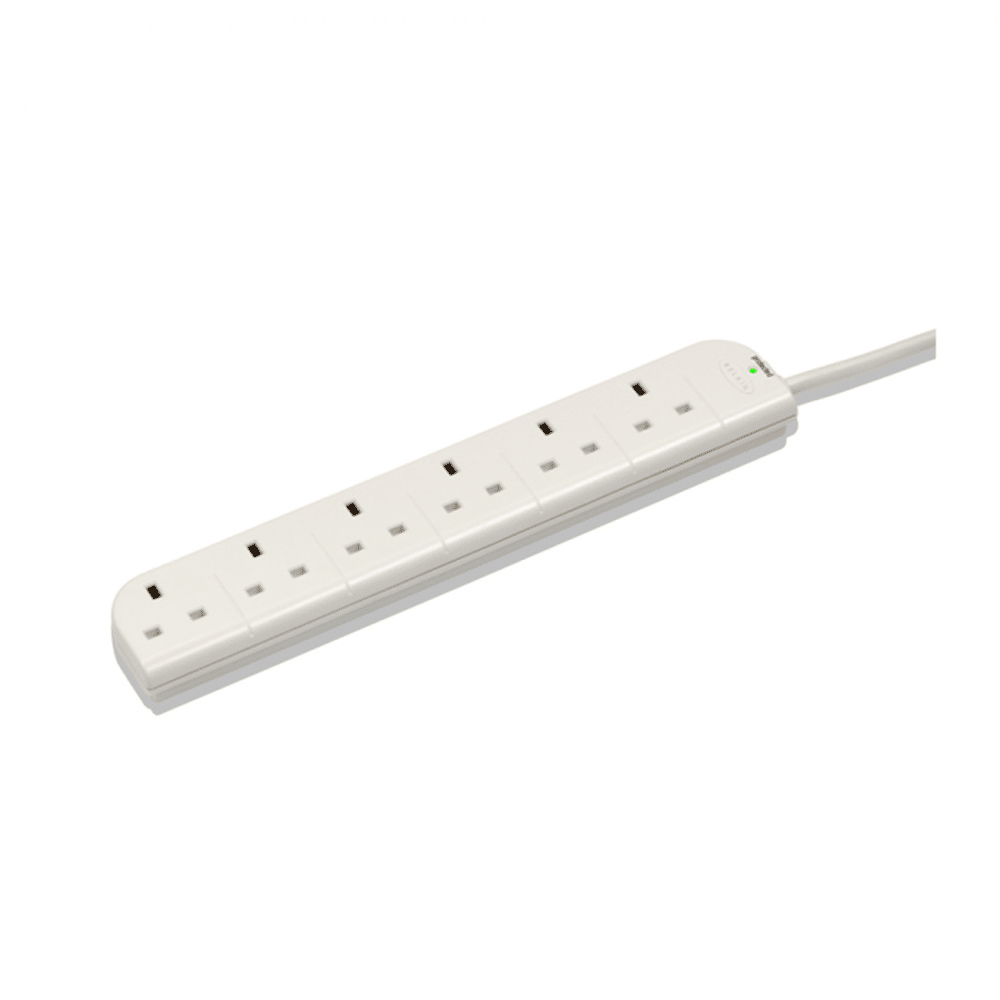 Belkin SurgeStrip™ Surge Protector Extension 6-Socket 1M White - AX STORE