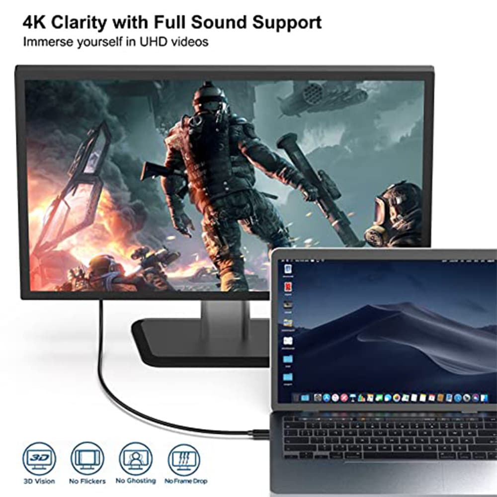 BENFEI USB C to DisplayPort Cable, 4K@60Hz 1.8M Thunderbolt 3 (USB-C ...