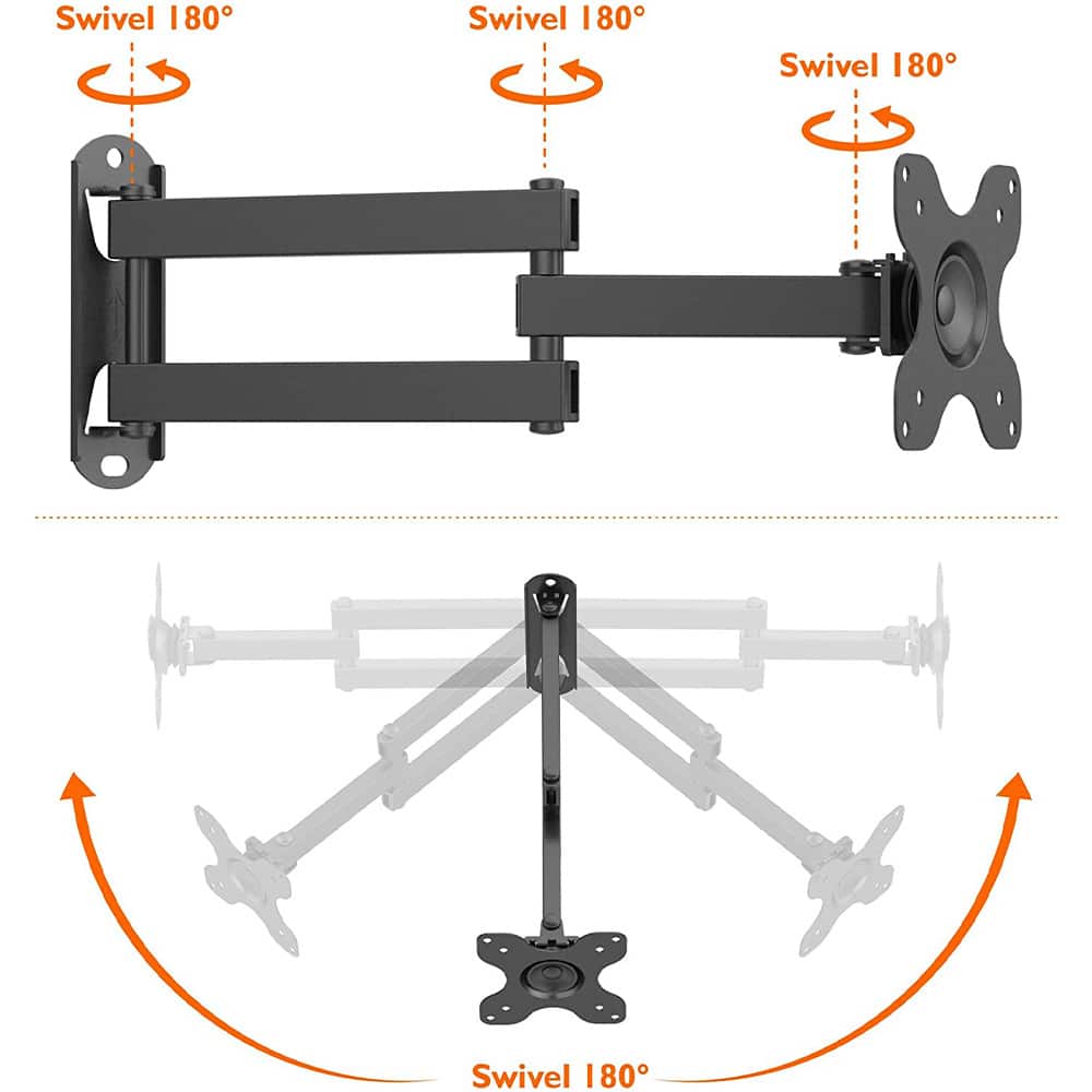 BONTEC Full Motion LCD Wall Mount Bracket for 13''-30'' - AX STORE