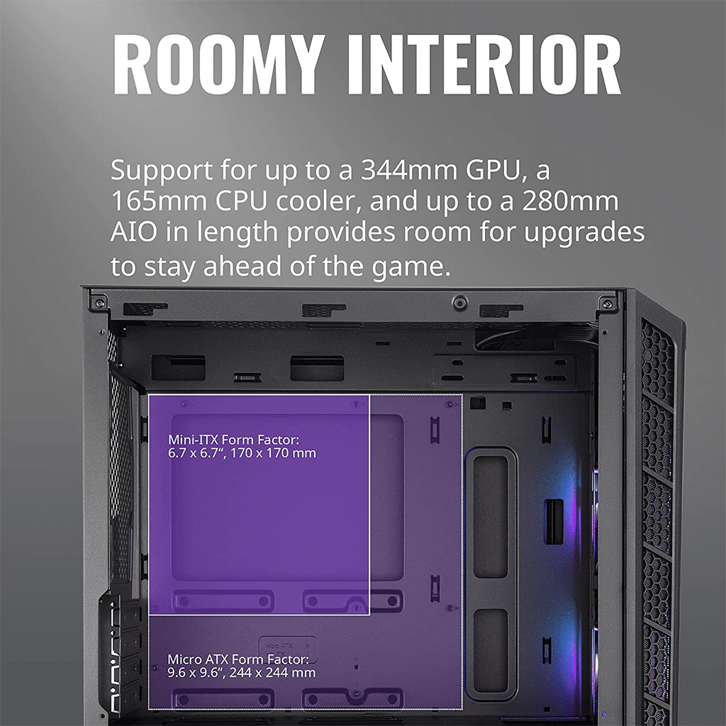 Cooler Master MasterBox MB320L ARGB Micro-ATX with Dual ARGB Fans - AX ...