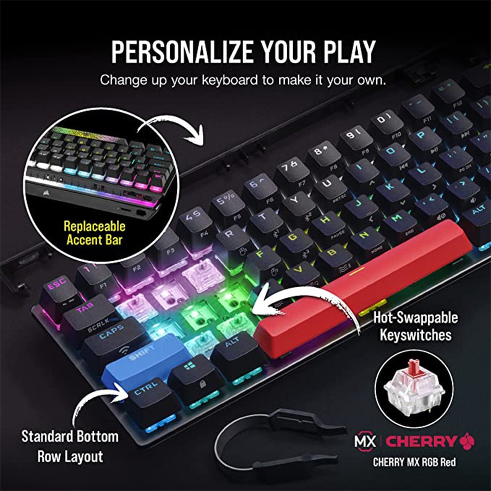 Corsair K70 PRO Mini Wireless RGB Mechanical Keyboard - Black - AX STORE