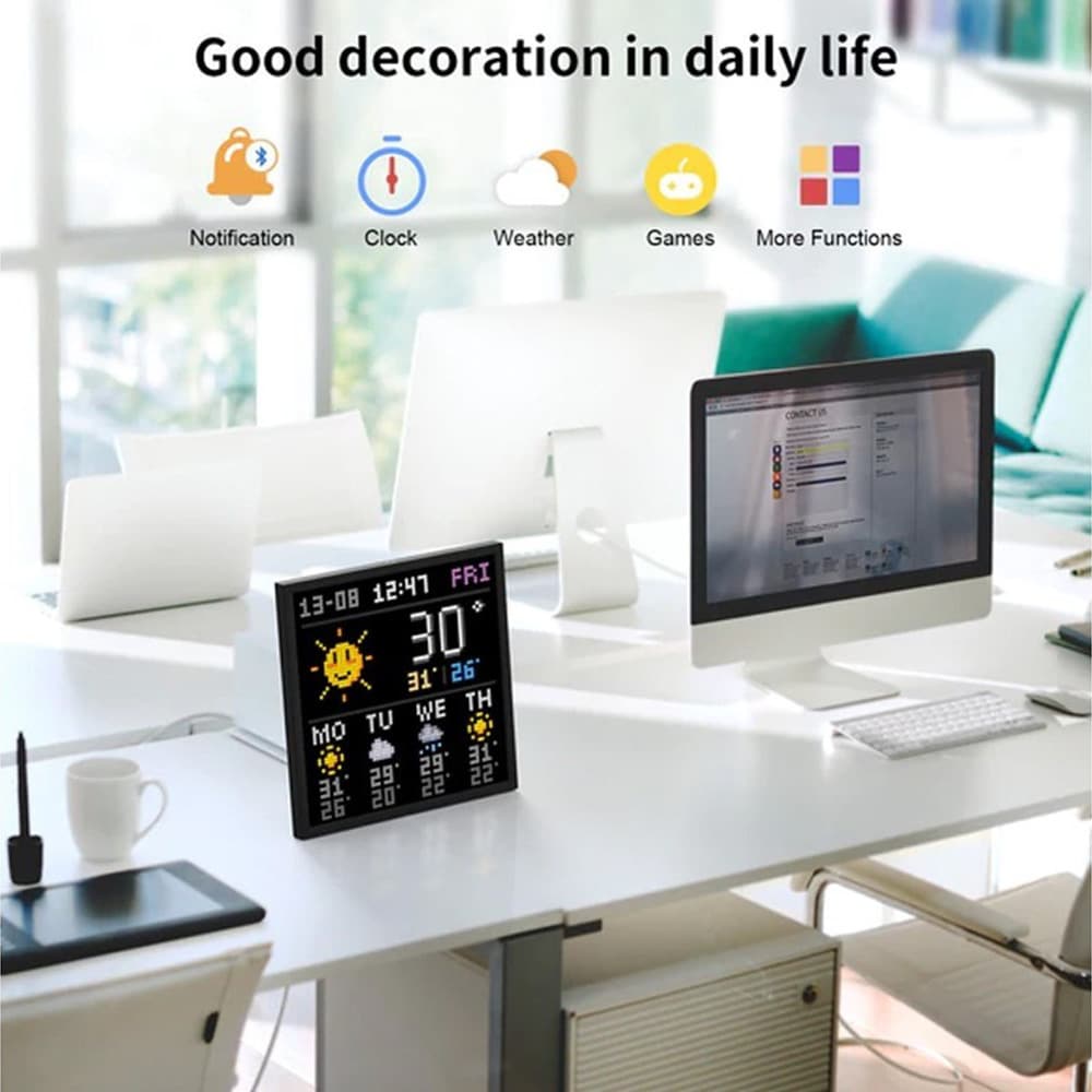 Divoom Pixoo-64 WiFi Pixel Art Cloud Display 64 X 64 LED Digital Frame ...