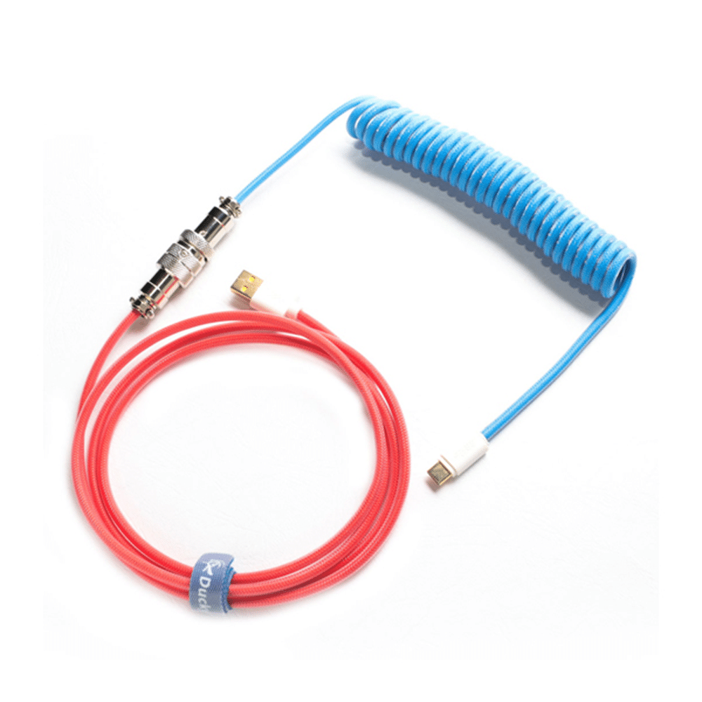 Ducky Premicord USB Type-A to Type-C 1.8m Spiral Cable - AX STORE