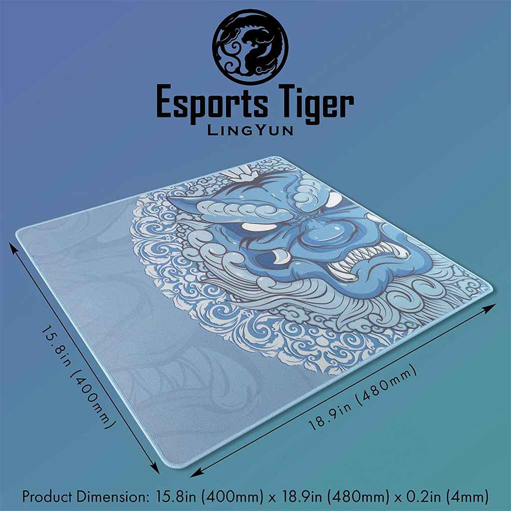 Esports Tiger LingYun Gaming Mouse Pad - Blue, Large (480 x 400 x 4mm ...