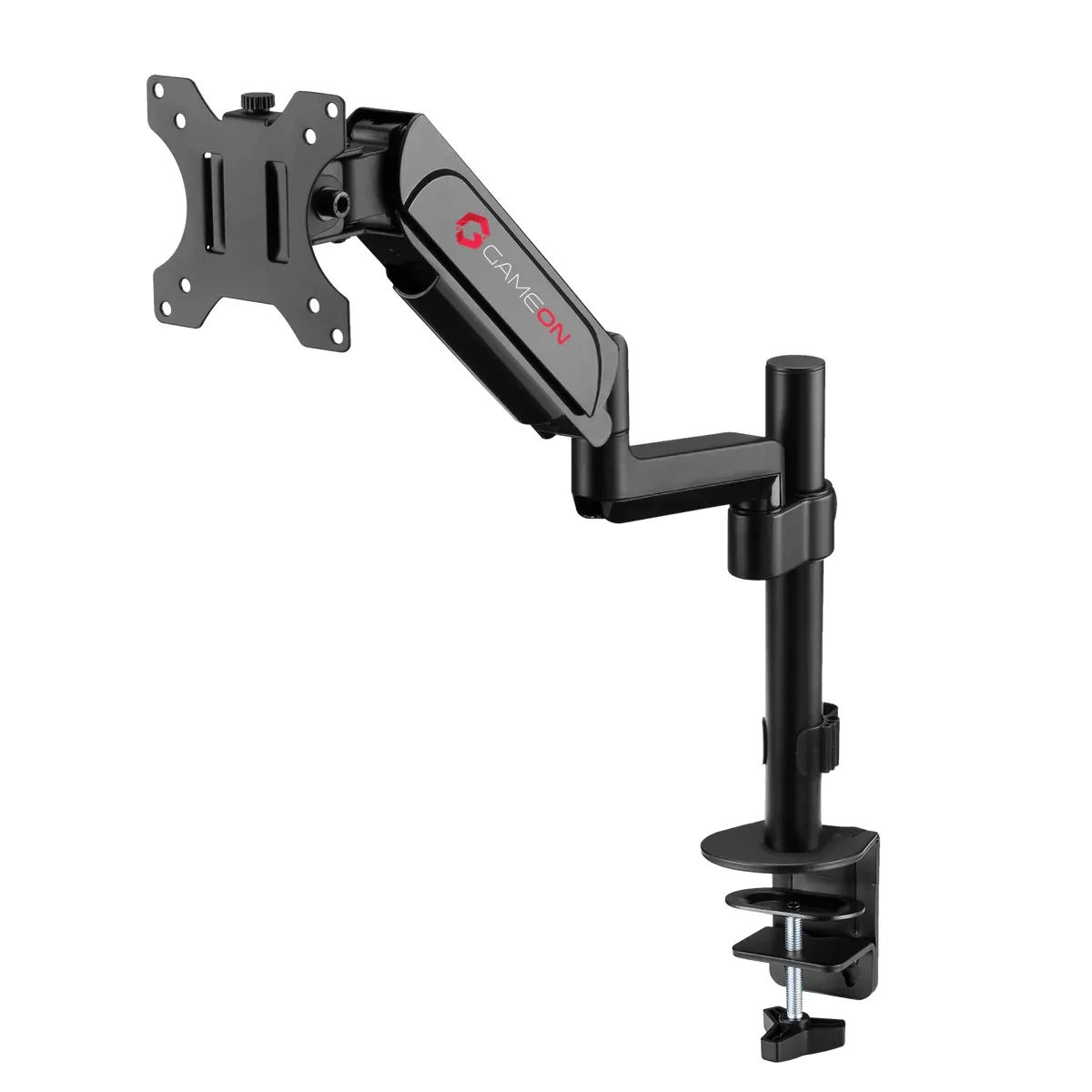 GAMEON GO-3363 Pole-Mounted Gas Spring Single Monitor Arm, Stand And ...