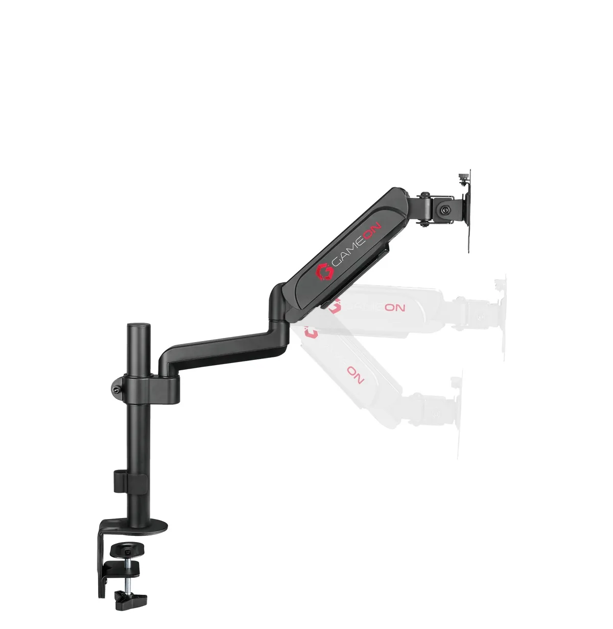 GAMEON GO-3363 Pole-Mounted Gas Spring Single Monitor Arm, Stand And ...