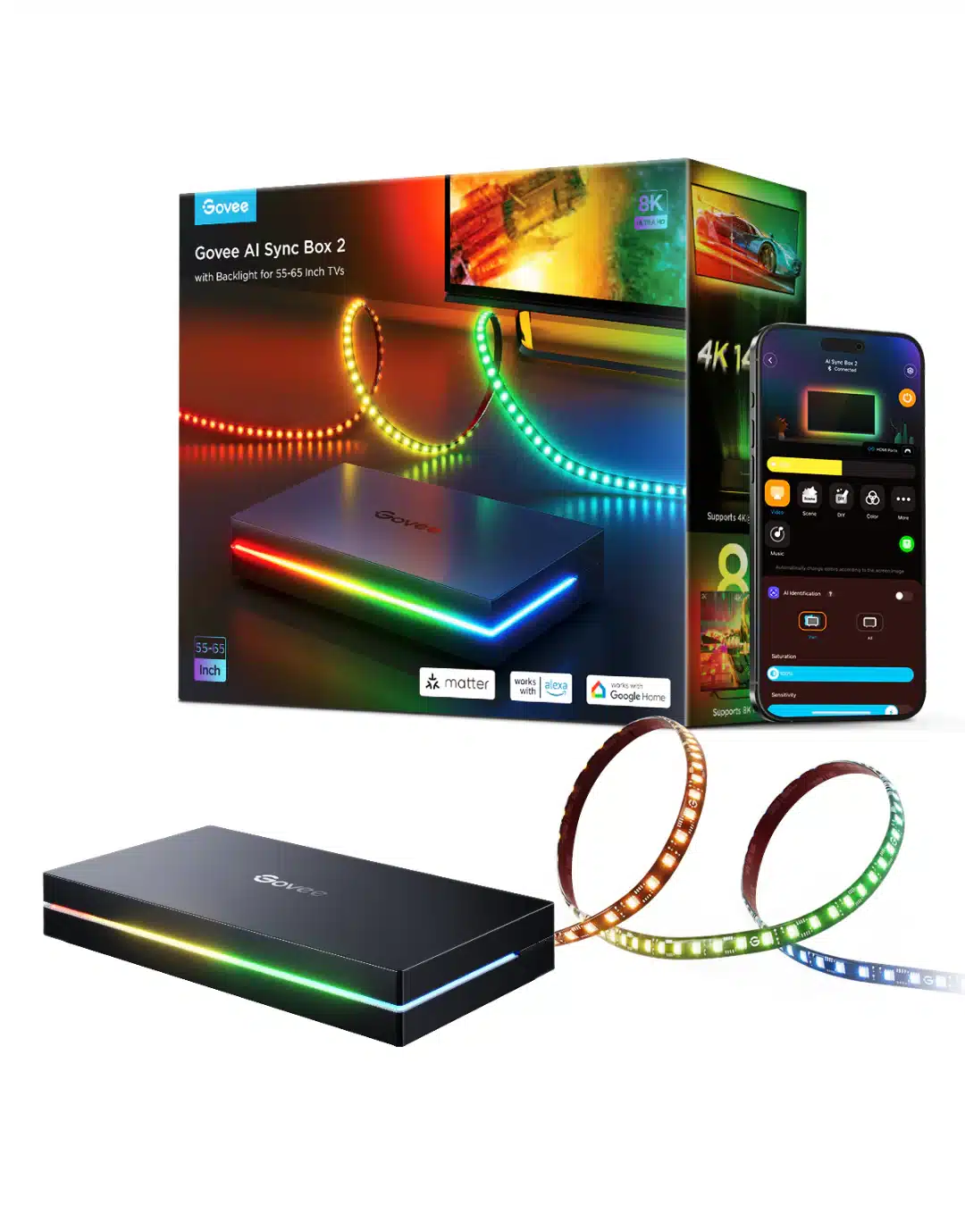 Govee AI Sync Box 2 for 55-65 inch TV's - AX STORE