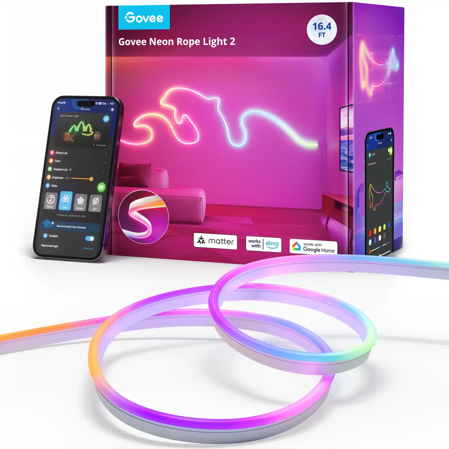 Govee Neon Rope Lights 2 (5M) - H61D5 - AX STORE