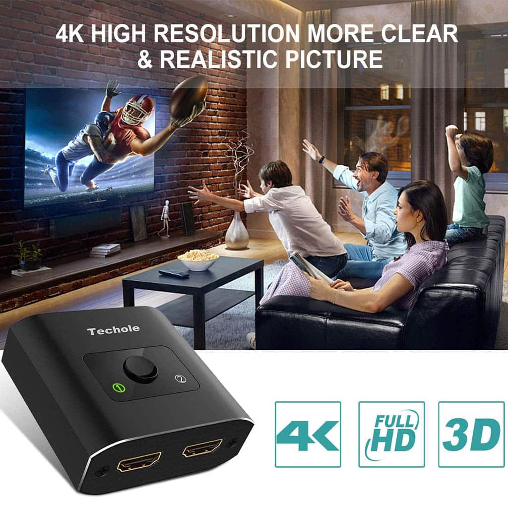 HDMI Splitter 1 In 2 Out or 2 Input to 1 Output HDMI Switcher - AX STORE