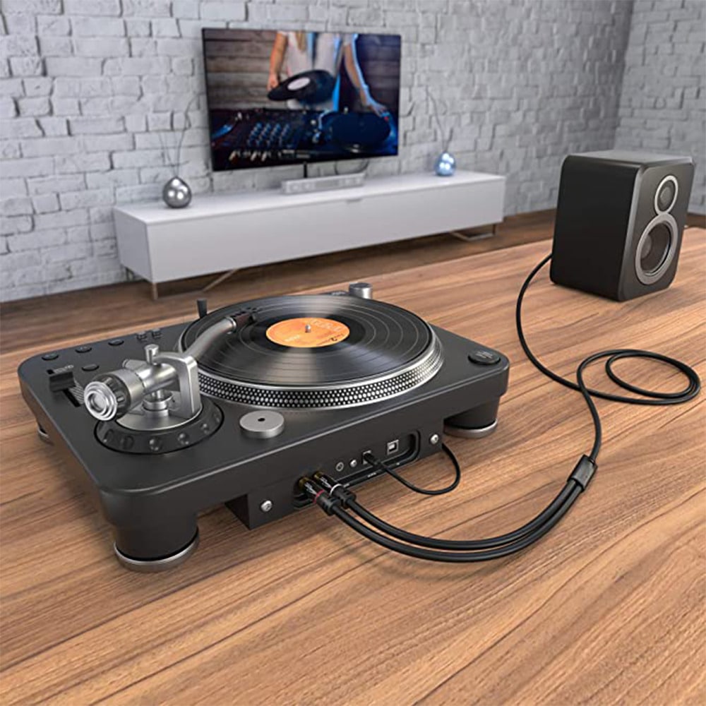 KabelDirekt 1m 3.5mm to RCA/phono male adapter cable - AX STORE