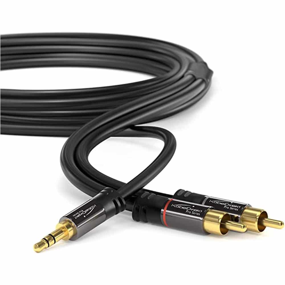 KabelDirekt 1m 3.5mm to RCA/phono male adapter cable - AX STORE