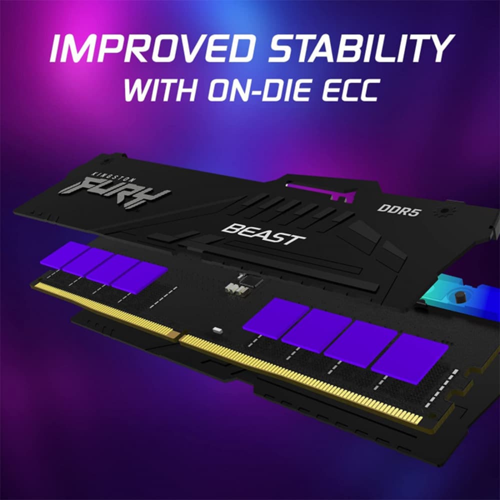 Kingston Fury Beast RGB 64GB (2x32GB) DDR5 5200MT/s CL40 Memory Kit - AX STORE