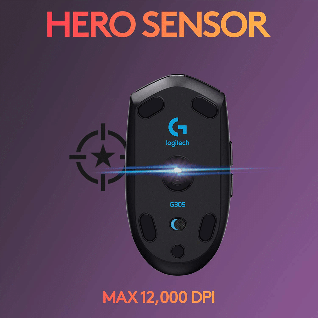 Logitech G305 Lightspeed Wireless Gaming Mouse, Hero 12K Sensor - AX STORE