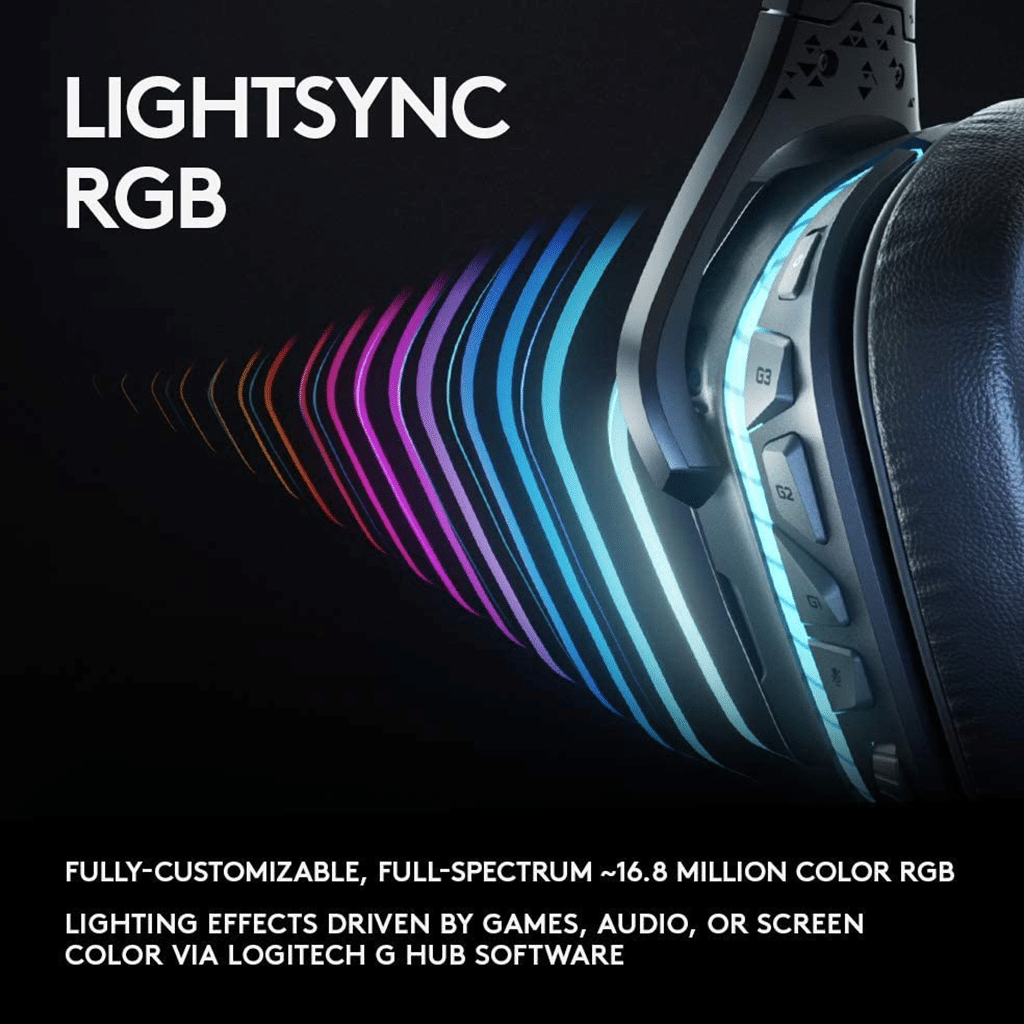 Logitech G935 Wireless 7.1 Surround Sound LIGHTSYNC RGB Gaming Headset ...