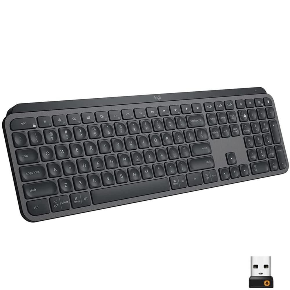 Logitech MX Keys Advanced Wireless Illuminated Keyboard With Numeric ...