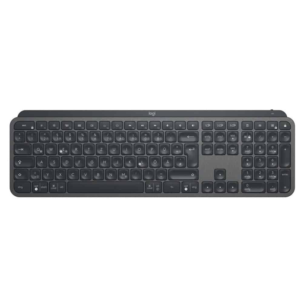 Logitech MX Keys Advanced Wireless Illuminated Keyboard With Numeric ...