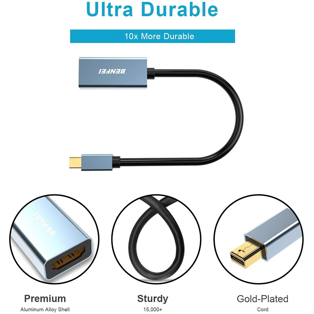 BENFEI Mini DisplayPort to HDMI Adapter, Thunderbolt 2 to HDMI - AX STORE