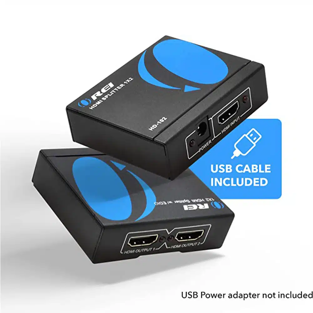 OREI HDMI Splitter 1 in 2 Out 4K - 1x2 HDMI Display Duplicate/Mirror - AX STORE