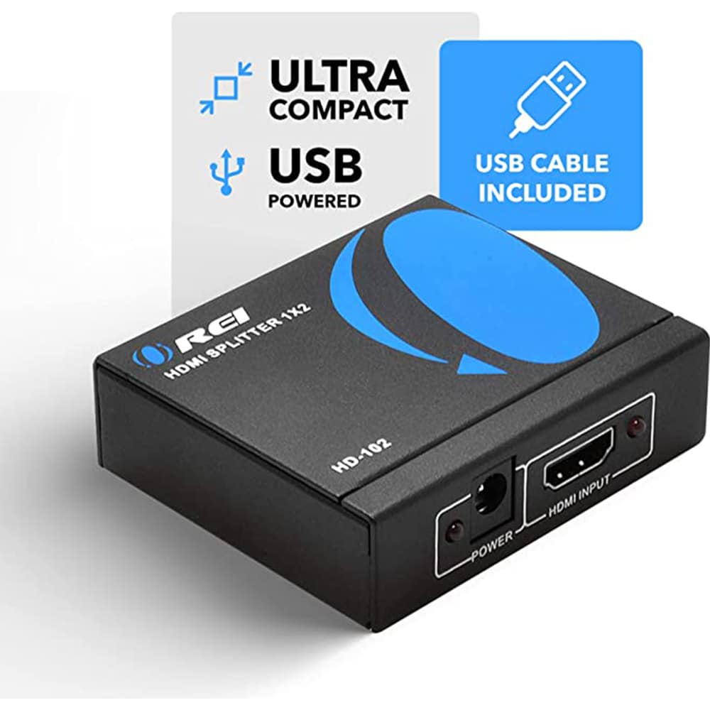 OREI HDMI Splitter 1 in 2 Out 4K - 1x2 HDMI Display Duplicate/Mirror - AX STORE