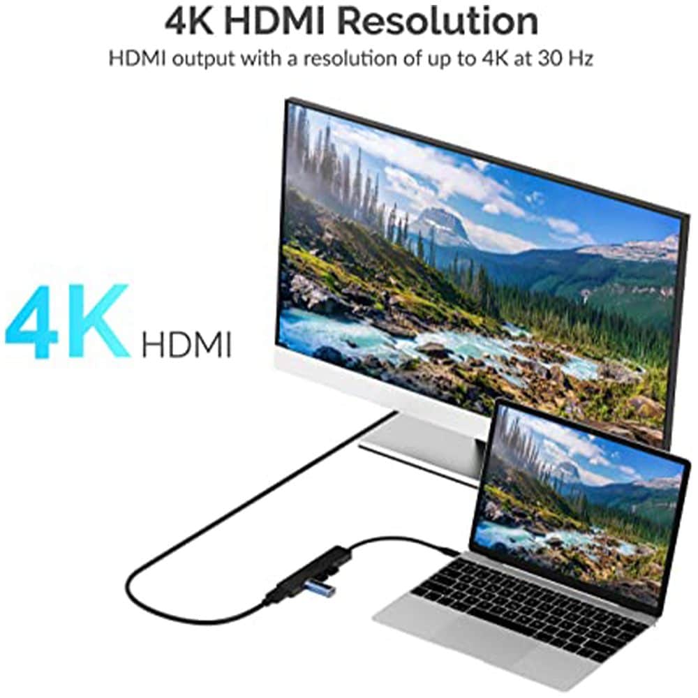 Sabrent USB C Hub 5 in 1 USB Multi-Port with 4k HDMI - AX STORE