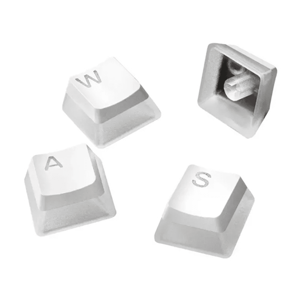 SteelSeries Prismcaps Universal Double Shot PBT Keycaps - White - AX STORE