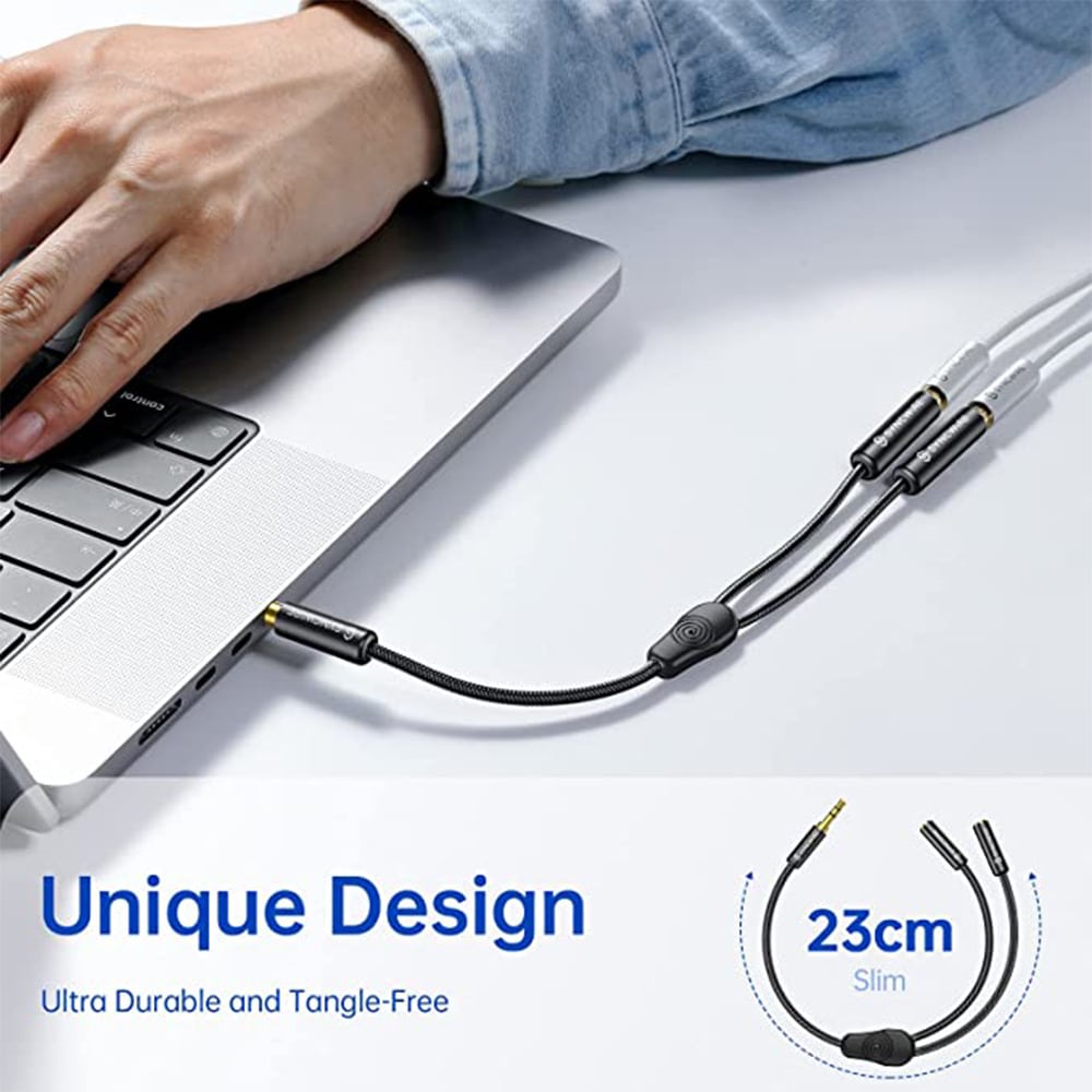 Syncwire Headphone Splitter 3.5mm Extension Cable Audio Stereo Y ...