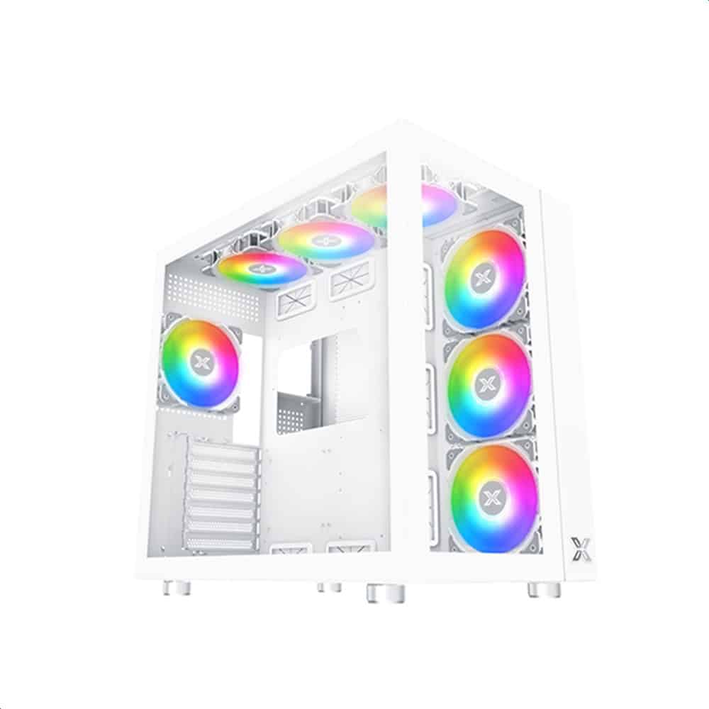 Xigmatek Aquarius Pro Arctic Mid Tower Gaming Case - White - AX STORE